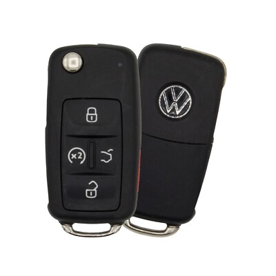 Oem 2017-2022 VW Volkswagen Jetta Flip Key Fob Remote Start with Uncut ...