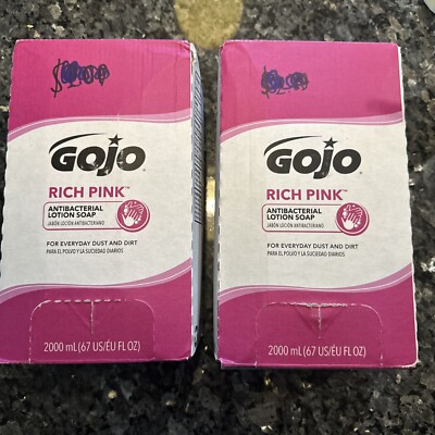 GOJO 7220-04 RICH PINK Antibacterial Lotion Soap Refill 2000mL X 2 | eBay