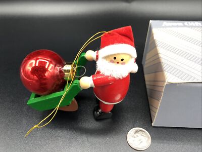 Vintage Avon Gift Collection, Wooden Santa Ornament Collection Santa w ...
