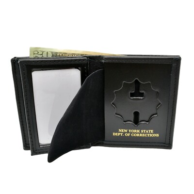 Perfect Fit NYDOC Badge Wallet NY Corrections Officer Black BiFold ...