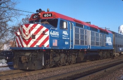 METRA 604 F-40C FRANKLIN PARK IL ORIGINAL SLIDE 02-15-94 T17-7 | eBay