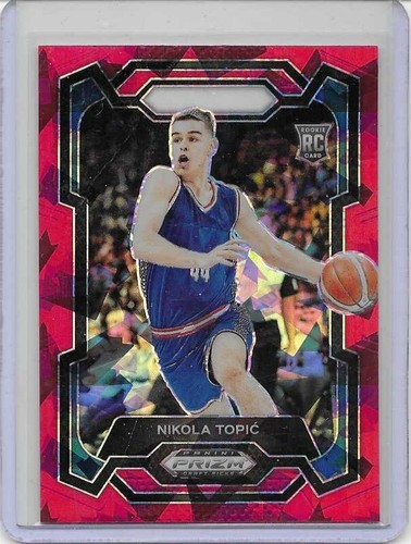 2024-25 Prizm Draft Picks Red Ice Prizm Nikola Topic OKC Thunder RC #10 ...