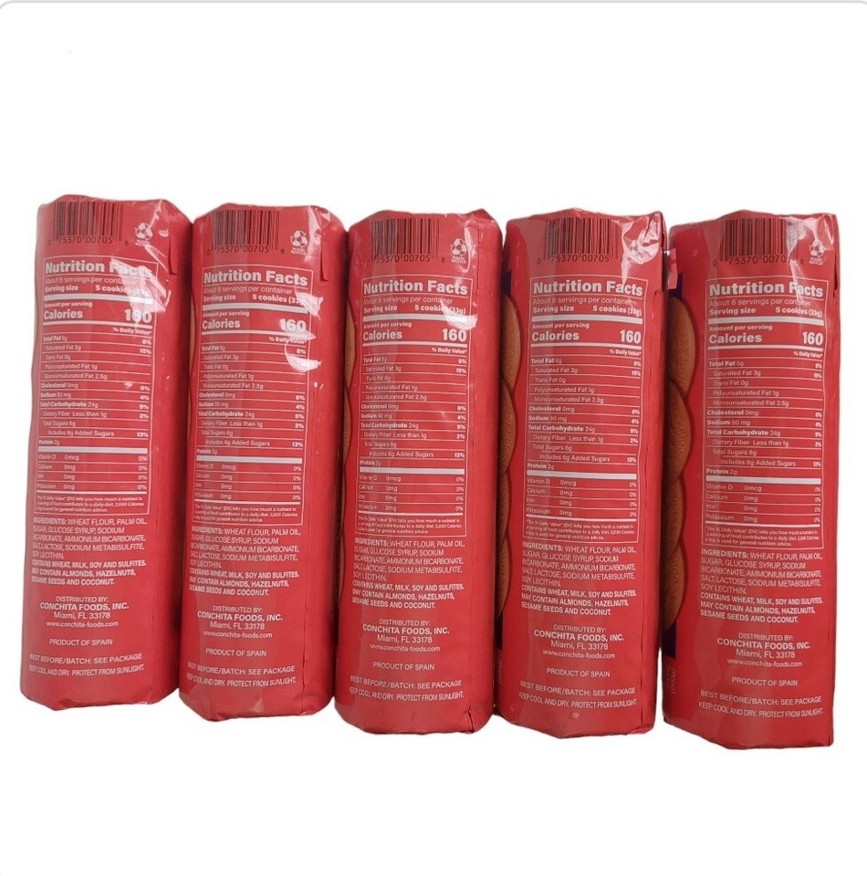 Maria Cookies Dorada Conchita 5 Pack Lot Galletas Maria Bundle Biscuit ...