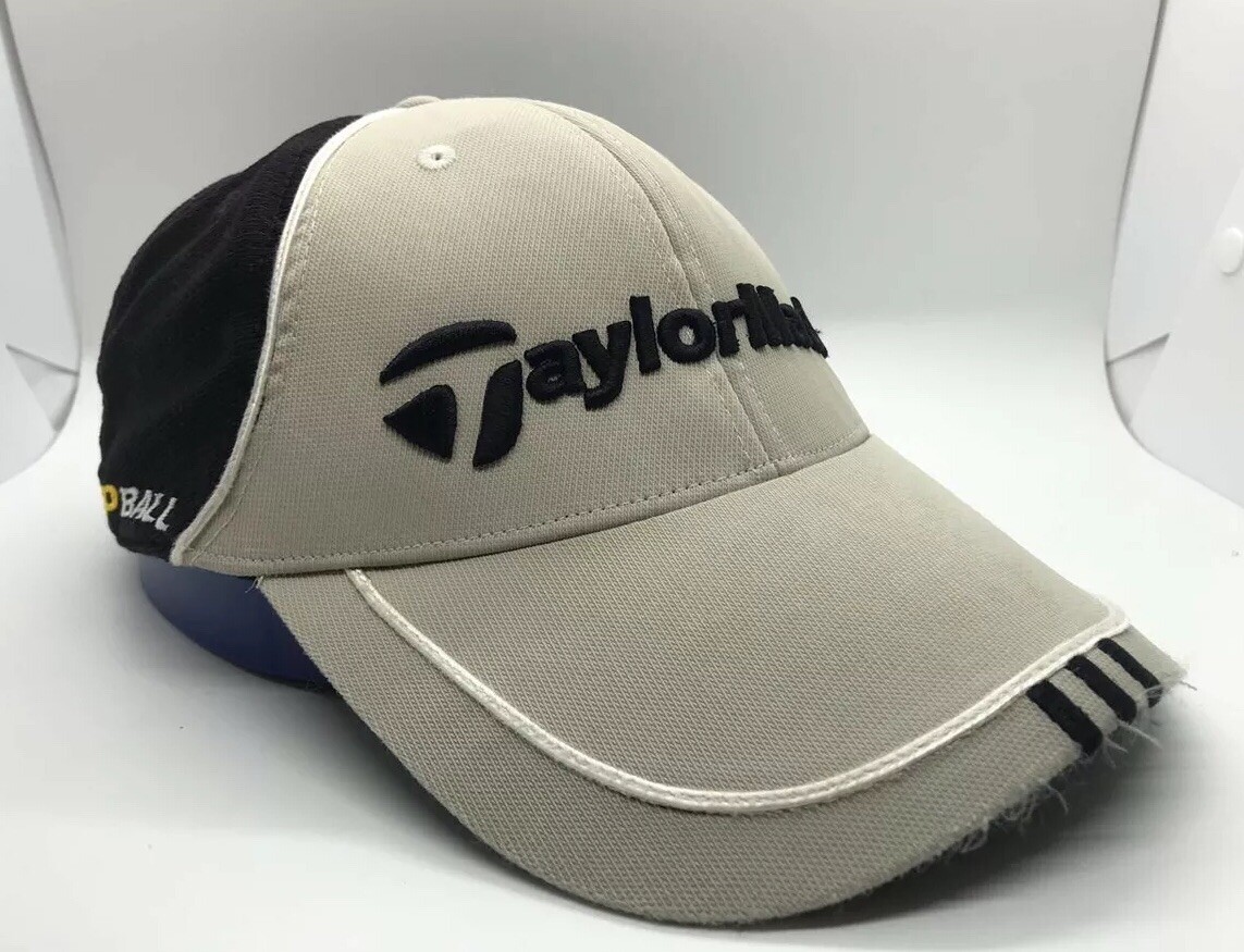 TaylorMade Burner TP Ball Adidas Cap Hat Fitted Size S/M Nylon Cotton ...