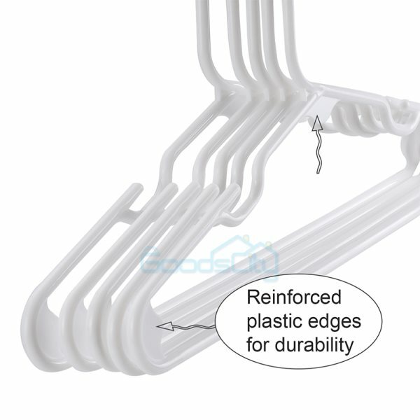 Plastic Hangers Durable Small Stylish New in Pack of 50 & 100 Home For ...