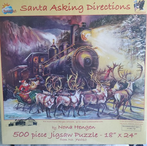 SunsOut Santa Asking Directions 500Pc Jigsaw Puzzle New & Sealed Nona ...