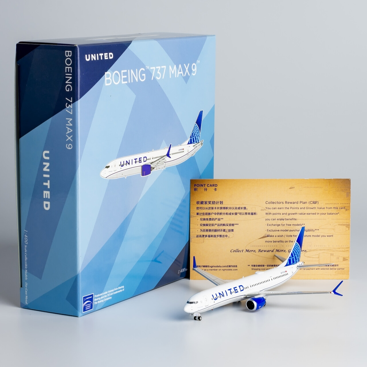 1:400 NG Models United Airlines Plane B737 MAX 9 Airplane Diecast ...
