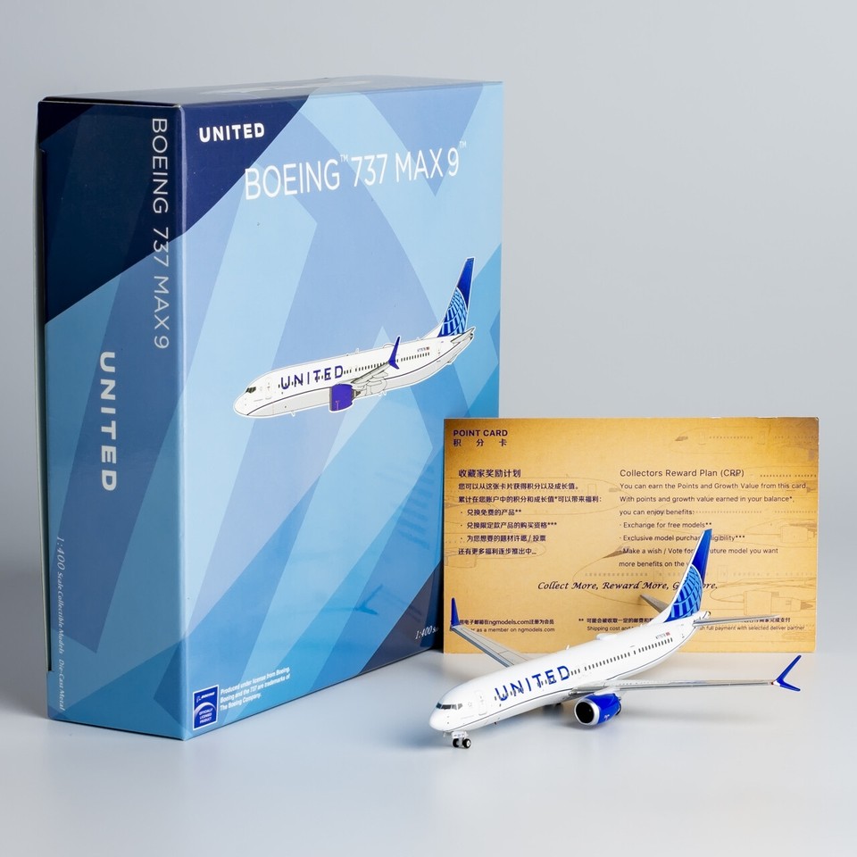 1:400 NG Models United Airlines Plane B737 MAX 9 Airplane Diecast ...