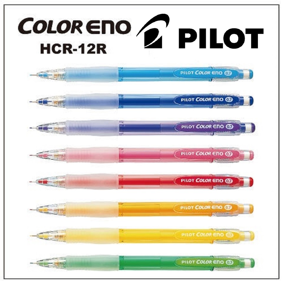 Pilot Color ENO Mechanical Pencil 0.7mm 8 Colored Lead Light Blue ...