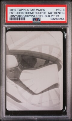 2019 Topps Star Wars First Order Stormtrooper Black Printing Plate 1/1 ...