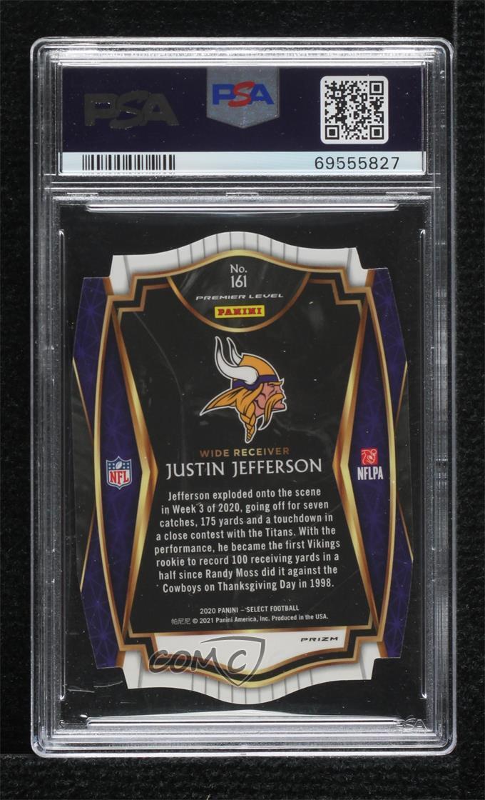 2020 Panini Select - Premier Level Blue Prizm Die-Cut #161 Justin ...