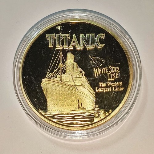 Commemorative Token Titanic White Star Line (1912) (Gold). Souvenir ...