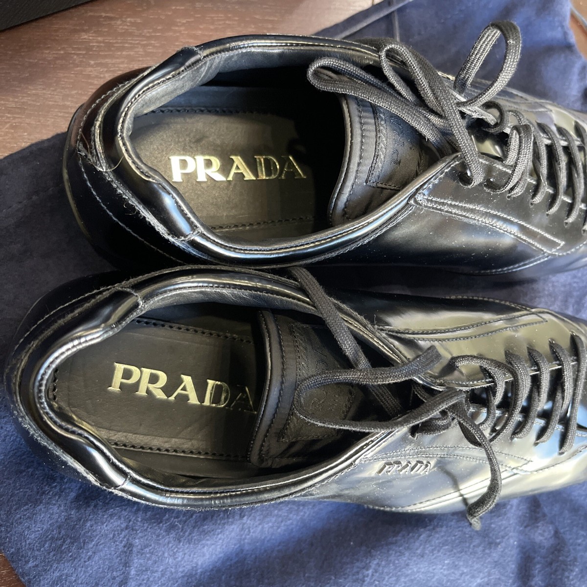 NEW Prada Shoes Mens US Size 8.5 New W/ Box Dust Bags NEW Prada Shoes Mens US Size 8.5 New W/ Box Dust Bags