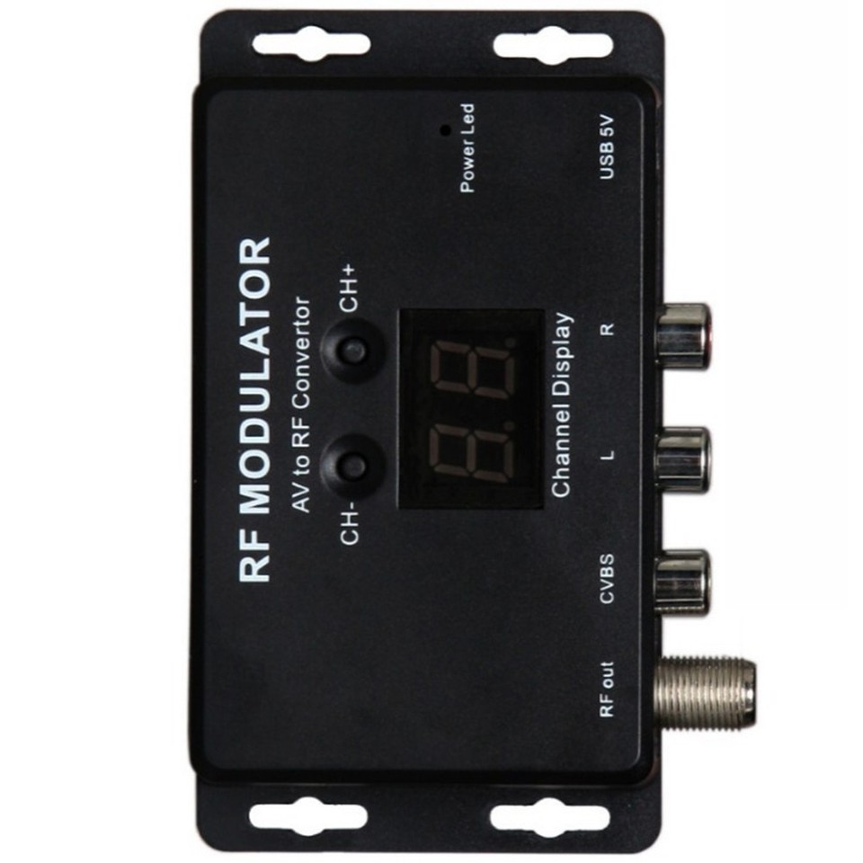 RF Modulator M60 Compact AV to RF Converter for Home TV USB Powered ...