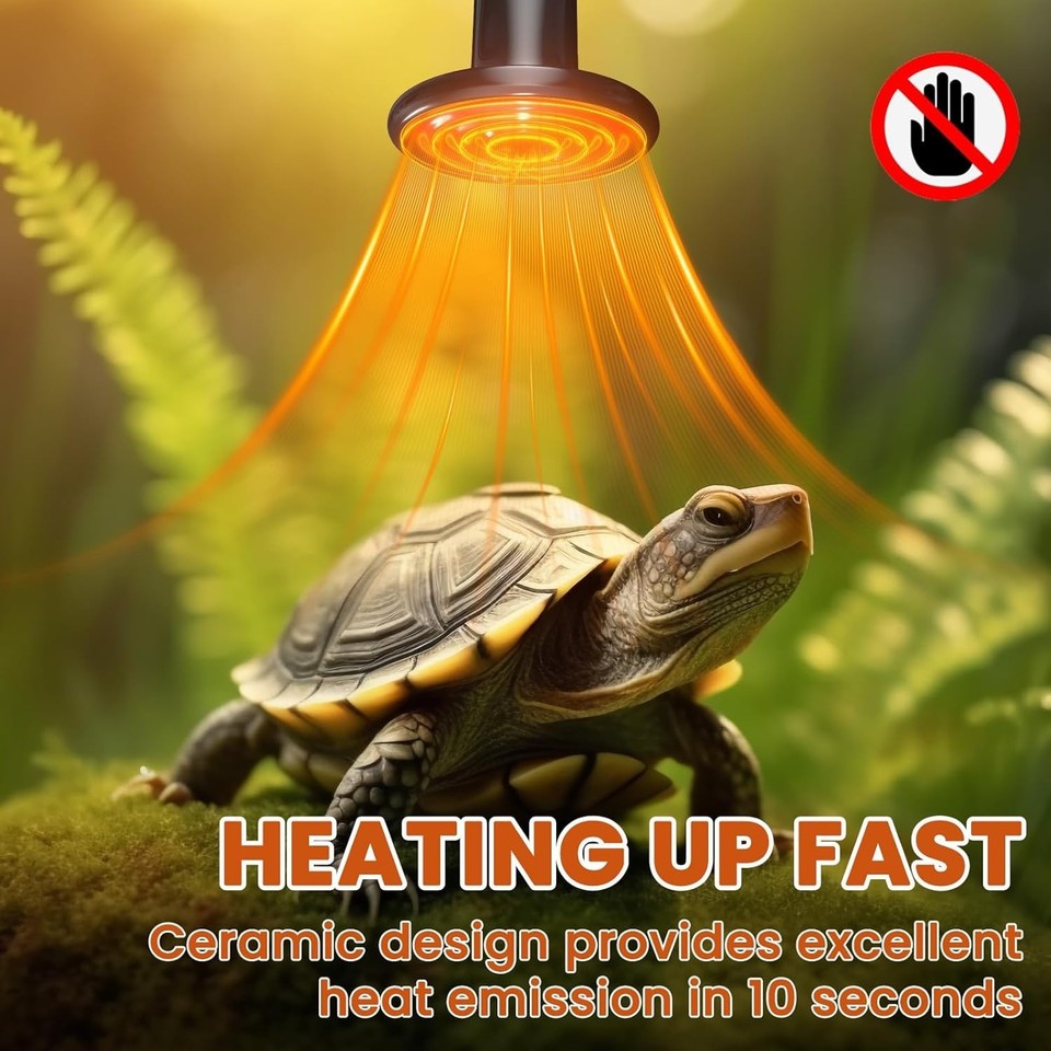 100W CERAMIC HEAT EMITTER BROODER INFRARED LAMP BULB REPTILE PET COOP ...