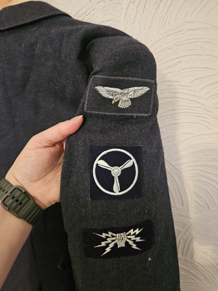 RAF Royal Air Force Ww2 Style Jacket with Badges 38/40 Chest | eBay UK