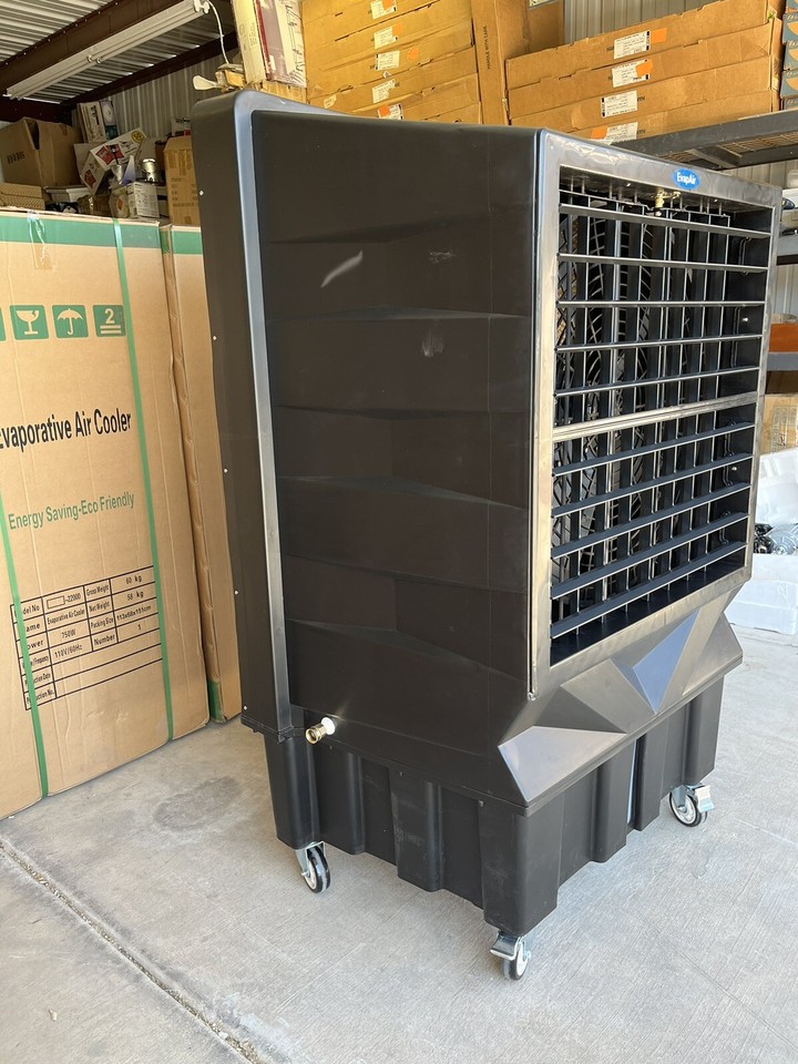Evaporative Air Cooler 13500 CFM 30in 5 blade fan 1HP motor for 3000 sq ...
