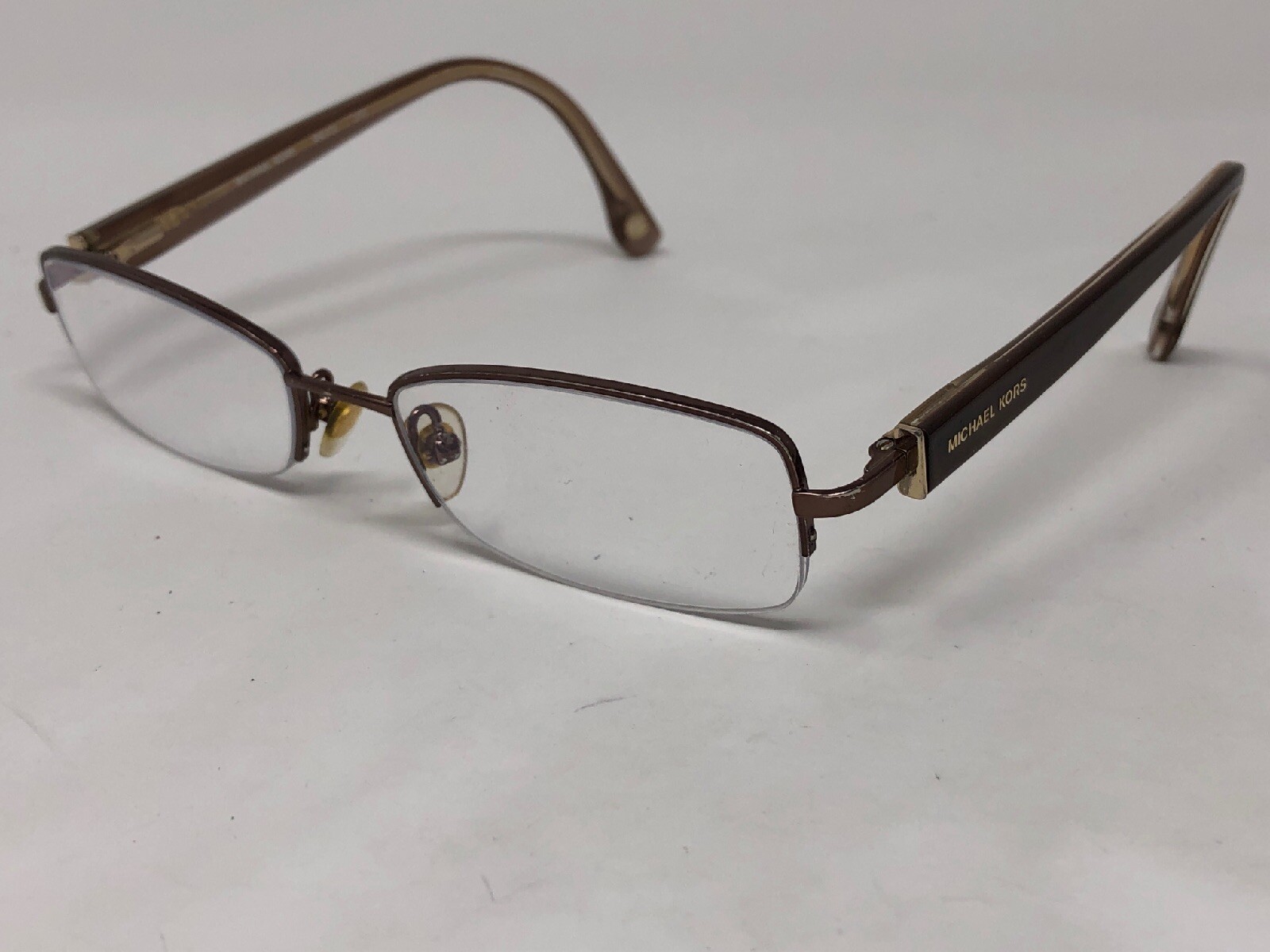 MICHAEL KORS MK312 210 Eyeglasses Frame Half Rimless 50-17-135 Brown ...