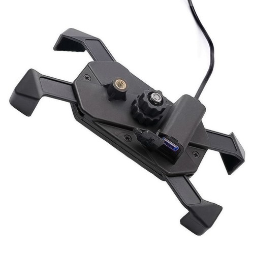 Motorcycle Phone Base USB Charger Mount Telescopic Handlebar Rotation ...