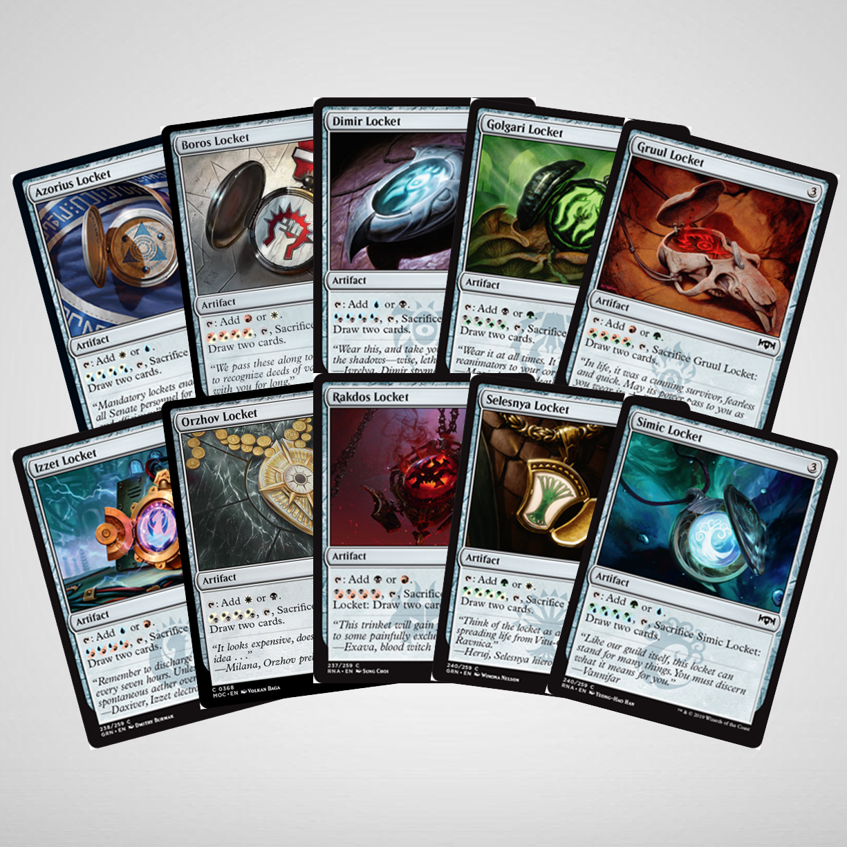 10x LOCKETS Full Set of 2-Color Mana Rocks Commander EDH MTG Magic | eBay