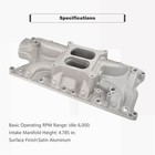 For Small Block Ford SBF 260 289 302 Dual Plane Satin Aluminum Intake ...