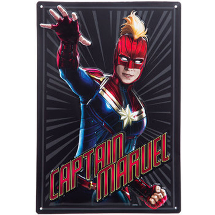 Open Road Brands Captain Marvel Metal Sign | eBay