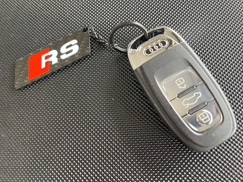 Real Carbon Keyring Keychain with Audi Logo for All Audi S3 RS3 S4 RS4 ...