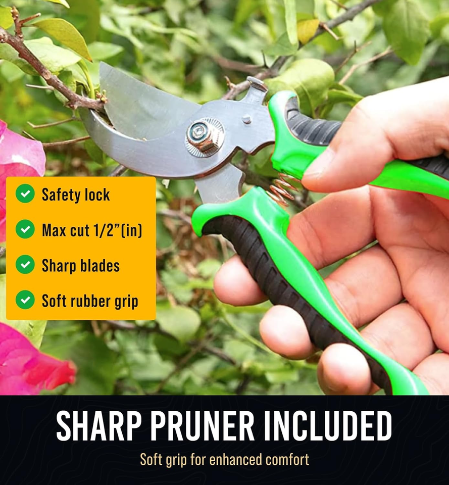 Complete Garden Tools Set (22 Pcs) - Durable Gardening Supplies Gifts ...