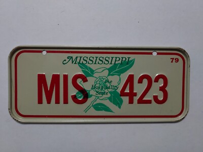 1979 MS MISSISSIPPI POST HONEYCOMB CEREAL MINI License Plate Embossed ...