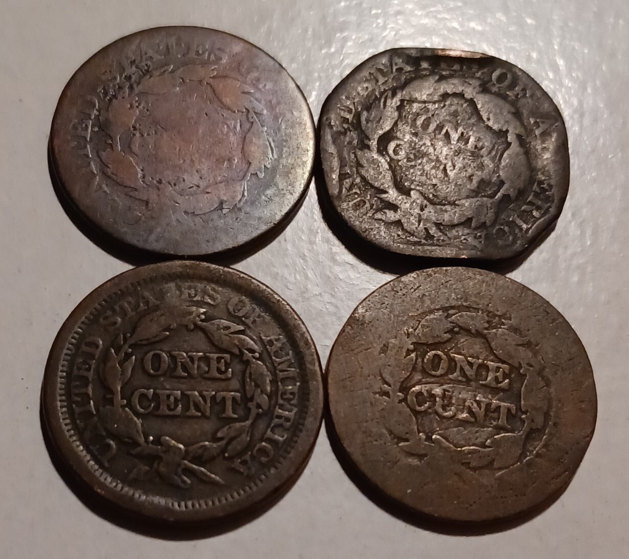 1825-1827-1843-1853US Coronet Liberty Head Large Cents Matron Early ...