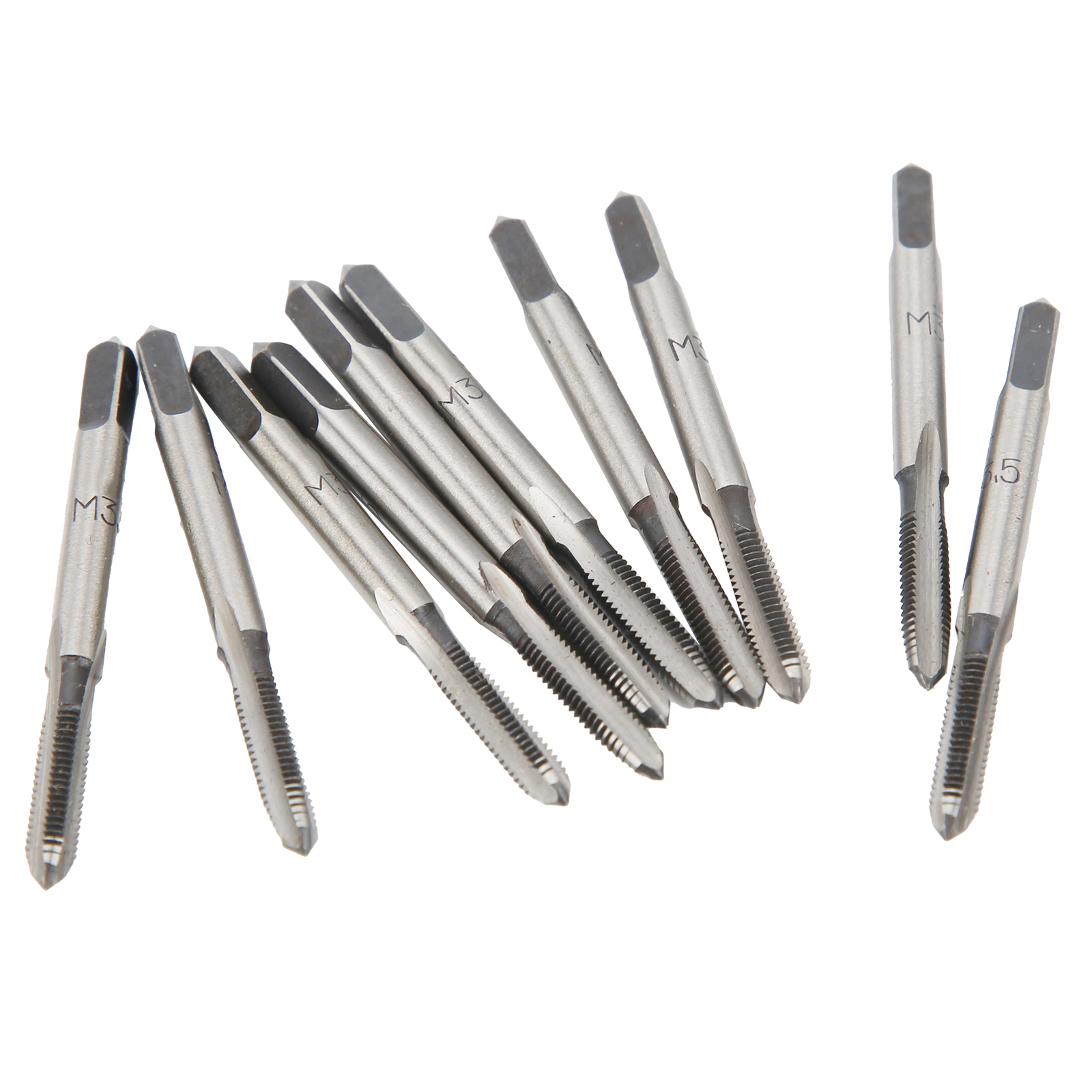 10Pcs/set Tap Manual M3.5 Carbon Steel Hardware Accessories Industrial ...