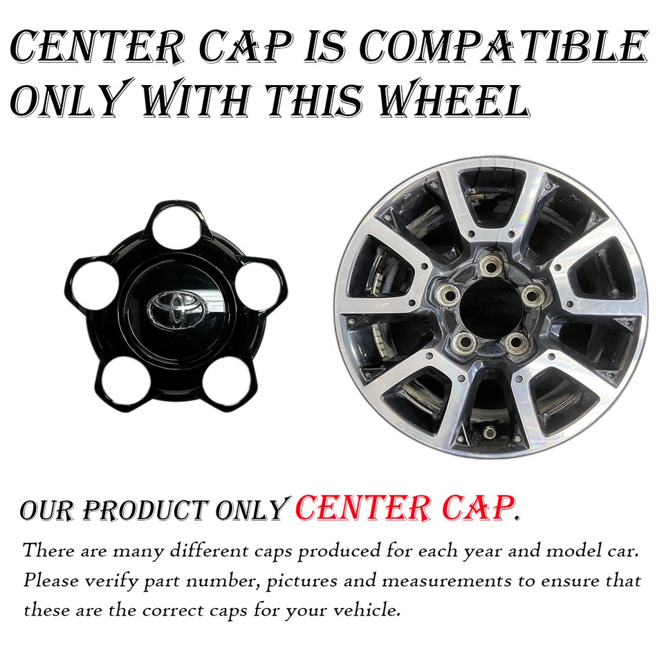 For Toyota Tundra OEM Center Cap 2014-2021 Black 4260B-0C040 75157 | eBay