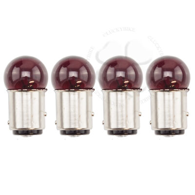 4x Light Bulb Red Turn Signal Blinker Dual Filament Lamp 1157 BAY15D ...