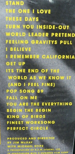R.E.M. - Tourfilm (VHS, 1990) for sale online | eBay