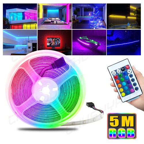 16.4ft Outdoor Indoor RGB String Lights Waterproof LED Room Home Garden ...