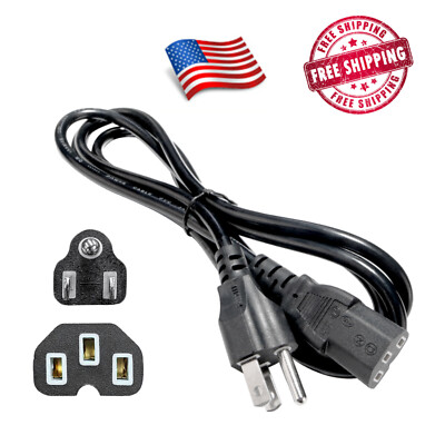 3 Prong Replacement AC Power Cord Cable US Plug for PC Desktop Dell ...