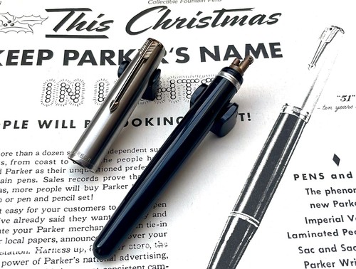 Original Parker 51 Pocket Lighter w/Fountain Pen Shaped Design, Rare ...