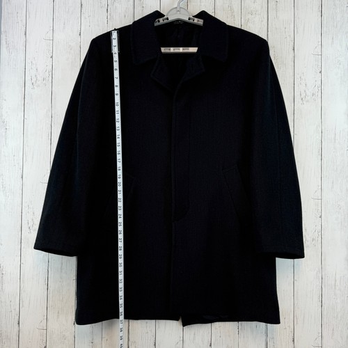 Andrew Fezza Black/Grey Alpaca Blend Top Coat Overcoat Mens Size 42 ...