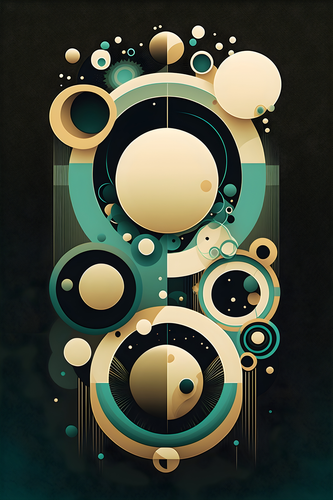 Celestial Orbs: An Abstract Circle Dance Wall Art | eBay