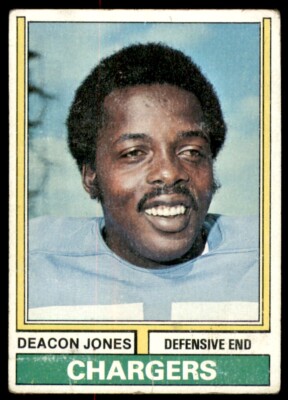 1974 Topps Football Deacon Jones San Diego Chargers #390 | eBay