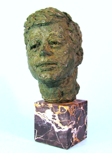 ROBERT BERKS JFK BUST 8.5" MID-CENTURY JOHN F. KENNEDY SCULPTURE ALVA ...