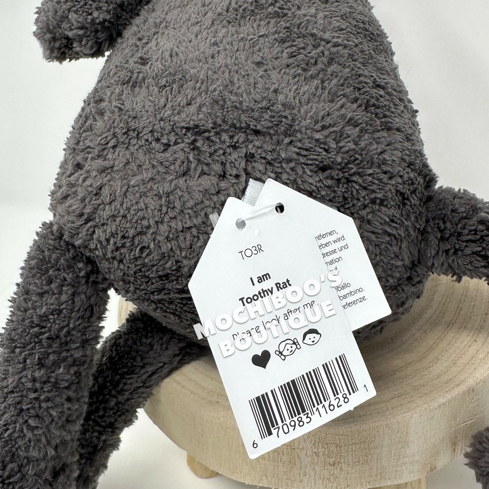 NWT Jellycat TOOTHY RAT Soft Plush Toy RETIRED Rare & Hard to Find FAST ...