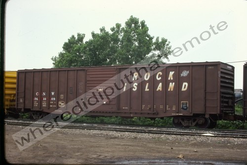 Original Slide Rock Island CNW 761009 Boxcar Proviso ILL 7-80 | eBay