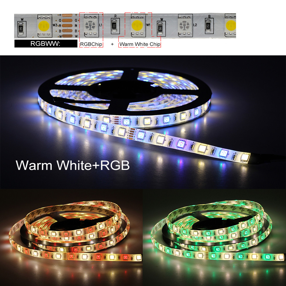 12V led strip 5050 RGB RGBW RGBWW 4in 1 5m 300led Flexible Tape Light ...