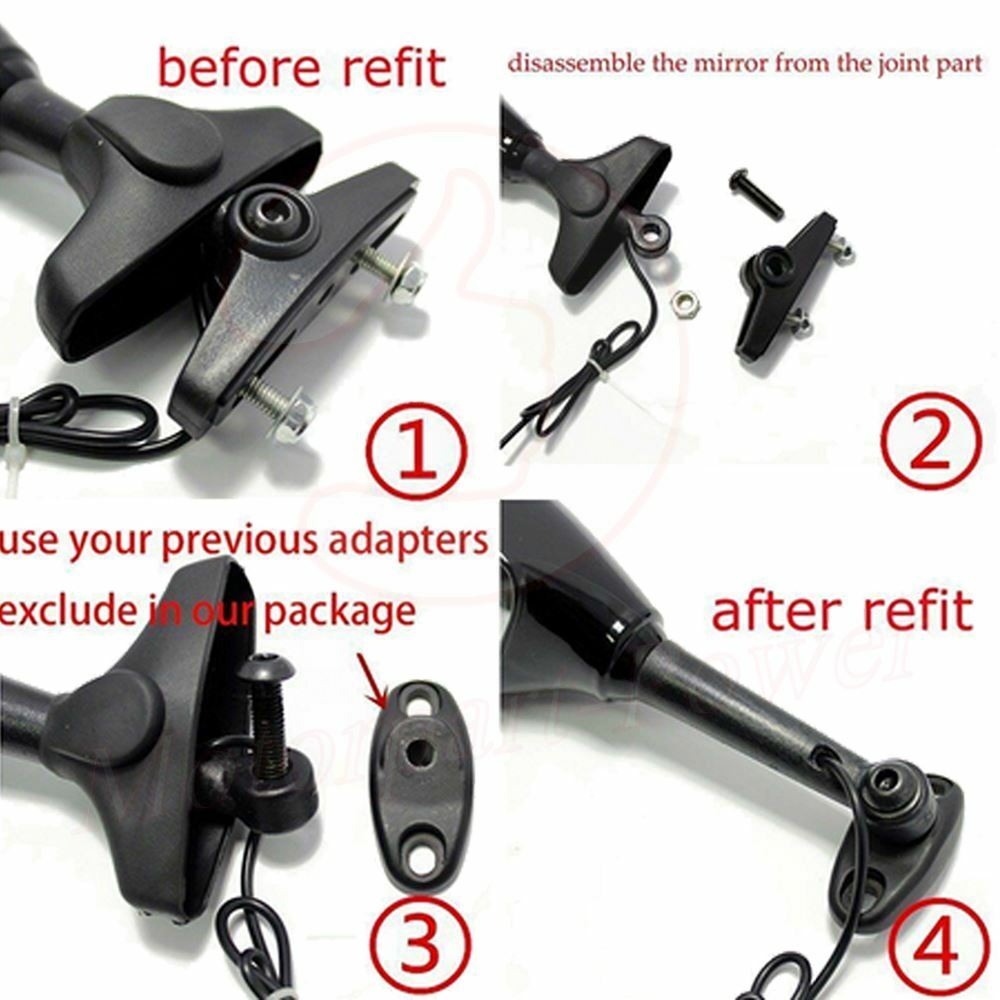 Motorcycle LED Turn Signal Integrated Mirrors For Yamaha YZF 600 YZF R1 ...