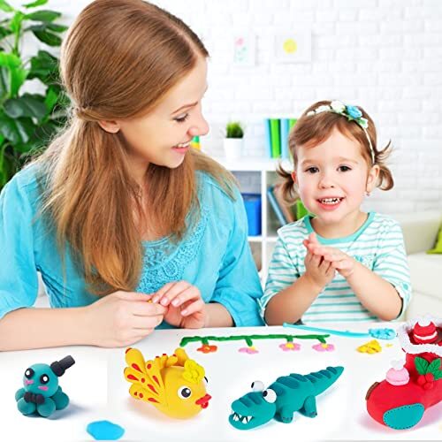 Modeling Clay Kit 24 Colors Air Dry Ultra Light Clay for Kids w ...