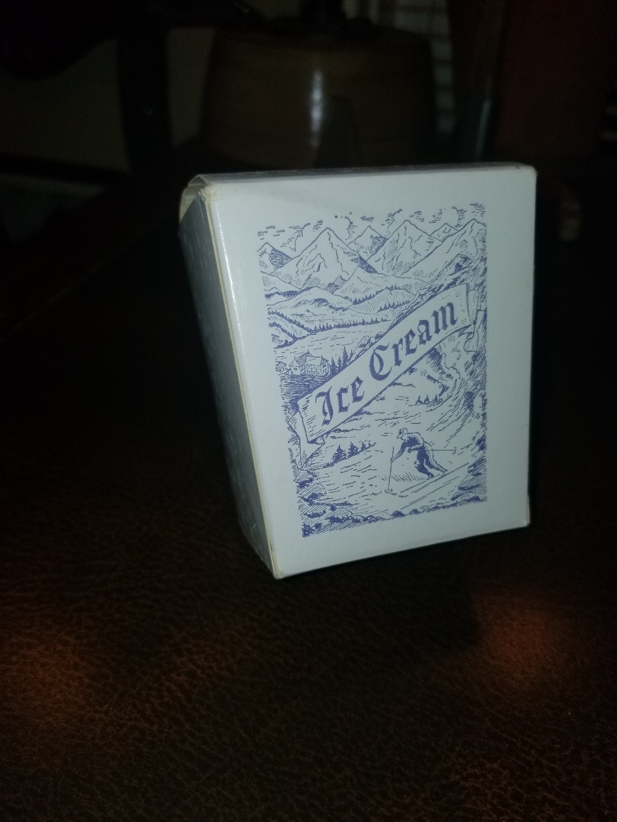 Vintage 1920s Ice Cream One-Half Pint Box Skier Massachusetts Pa Md NJ ...