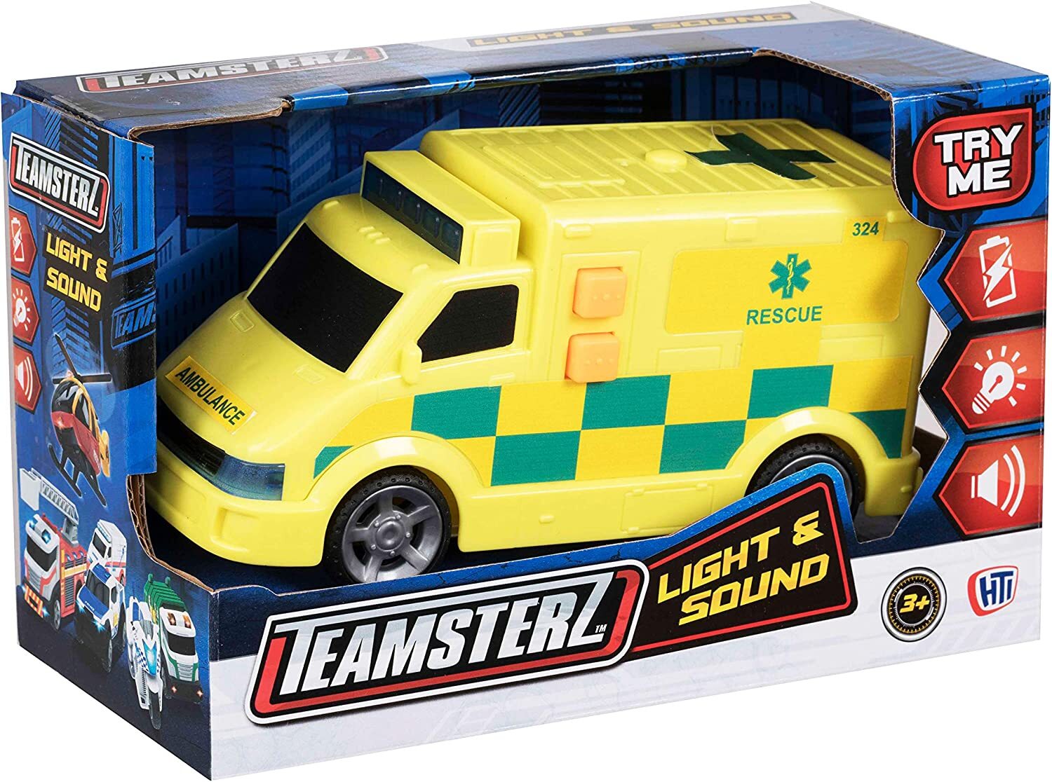 Teamsterz Ambulance Car Toy Emergency Response Light & Sound Vehicle ...