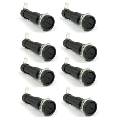 8PC SCI R3-9A Panel Mount Chassis Fuse Holder For 6x30mm Glass Fuses ...