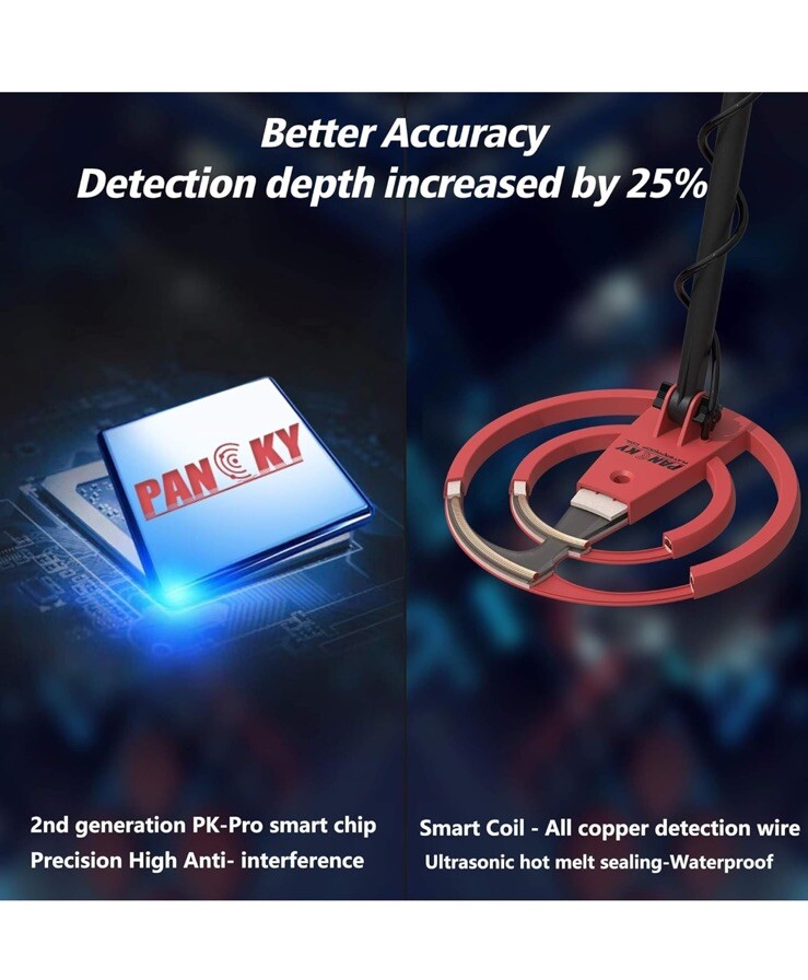 PANCKY Metal Detectors for Adults Waterproof - Professional Higher ...